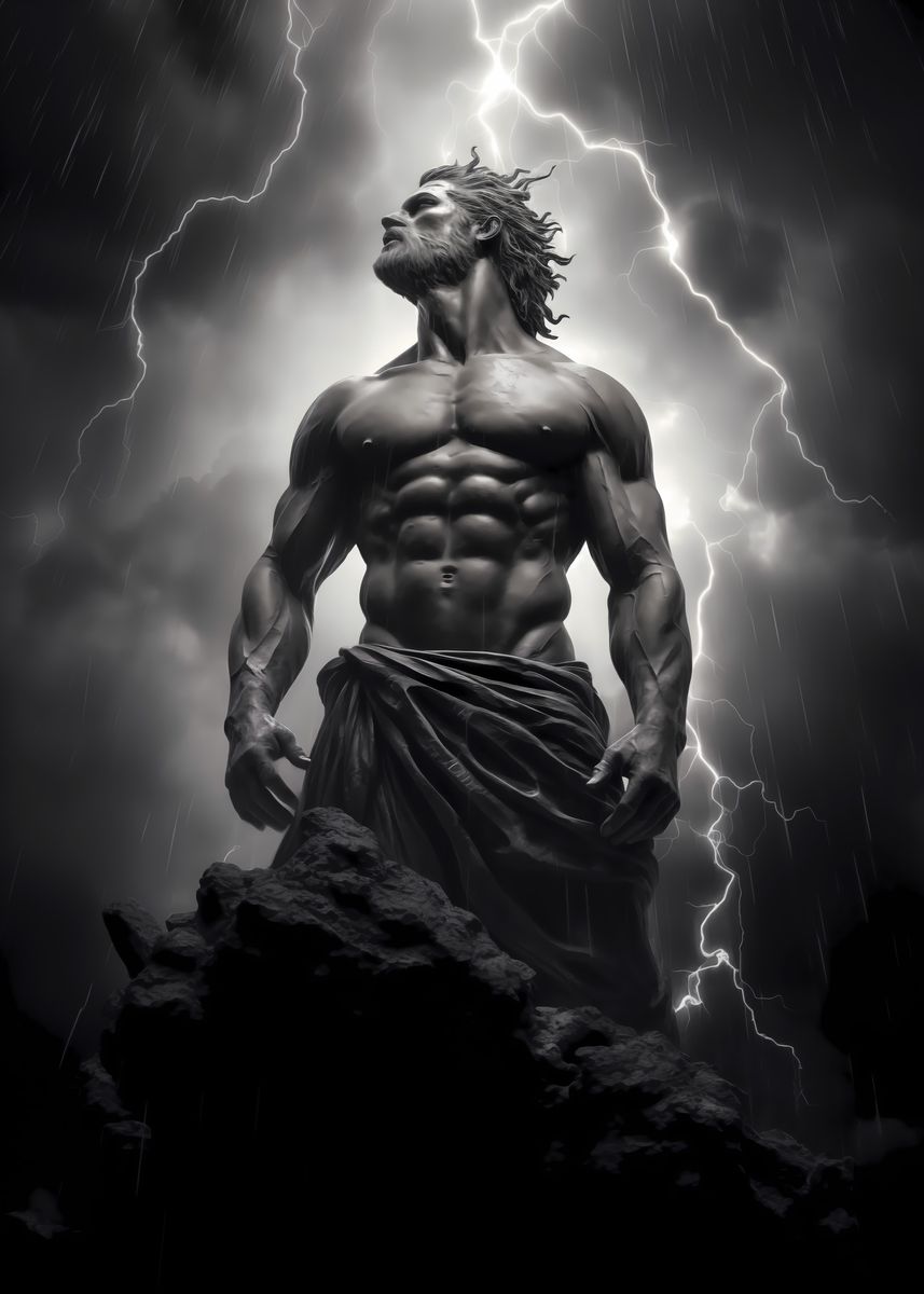 'Fearless Greek God Gym Bro' Poster, picture, metal print, paint by ...
