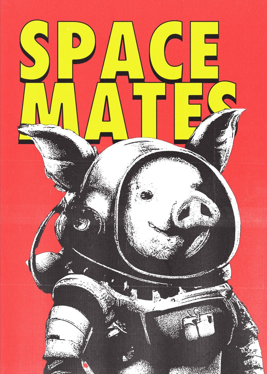 'Space Mates' Poster, picture, metal print, paint by Dianeklein | Displate