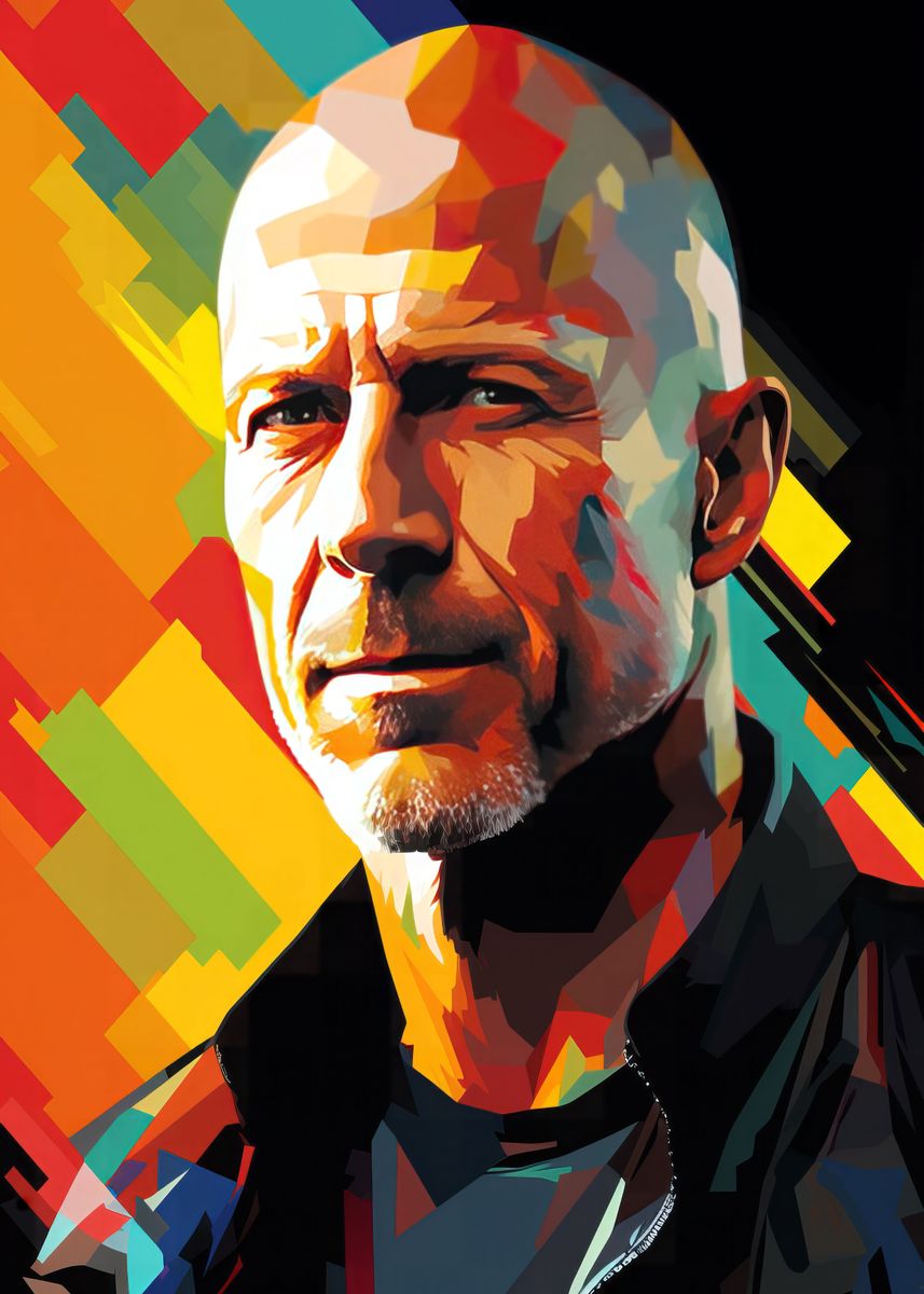 'Bruce Willis' Poster, picture, metal print, paint by Graphics GC ...