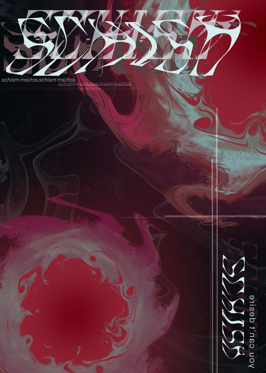 'Schism Minimalistic Design' Poster, picture, metal print, paint by ...