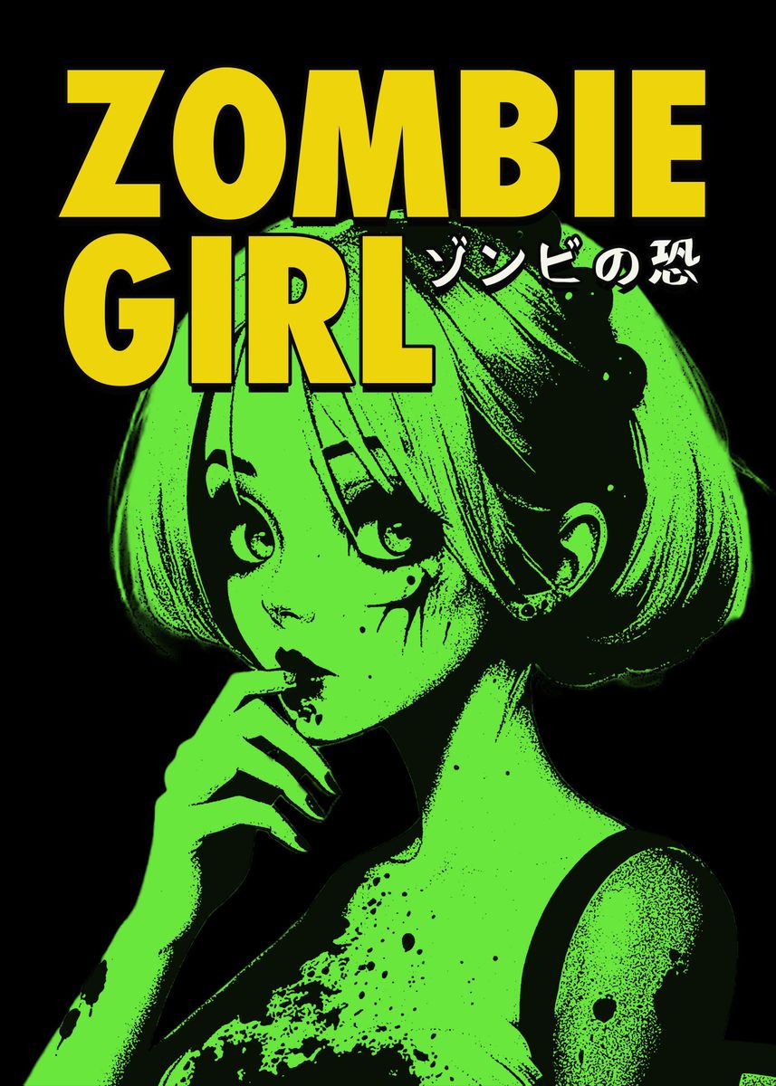 'Zombie Girl' Poster, picture, metal print, paint by Dianeklein | Displate
