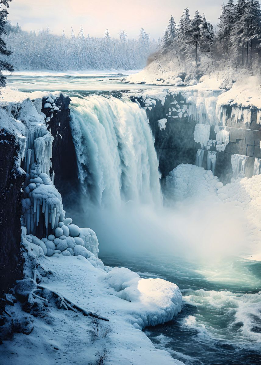 'Thomas Falls ' Poster, picture, metal print, paint by Create Modern ...