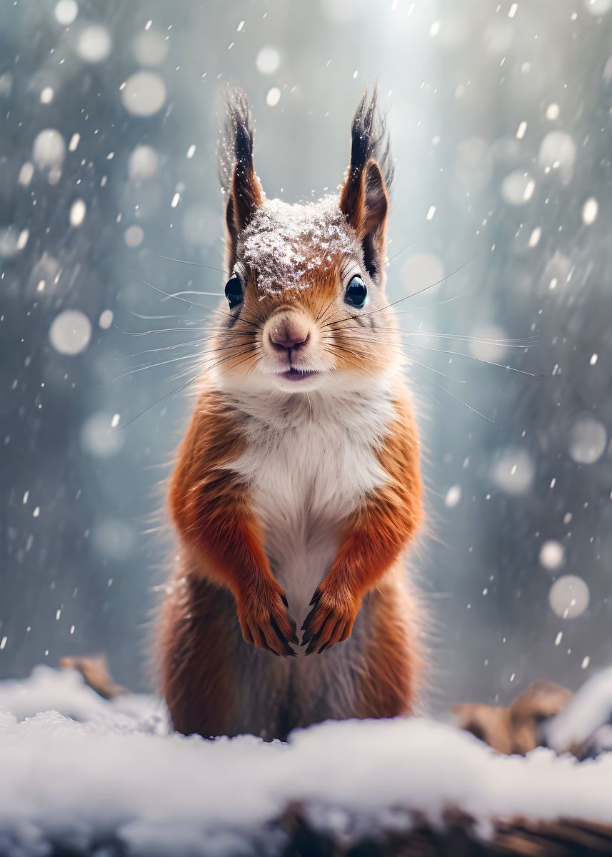 'Surreal Snowscape' Poster, picture, metal print, paint by Abel Brata | Displate