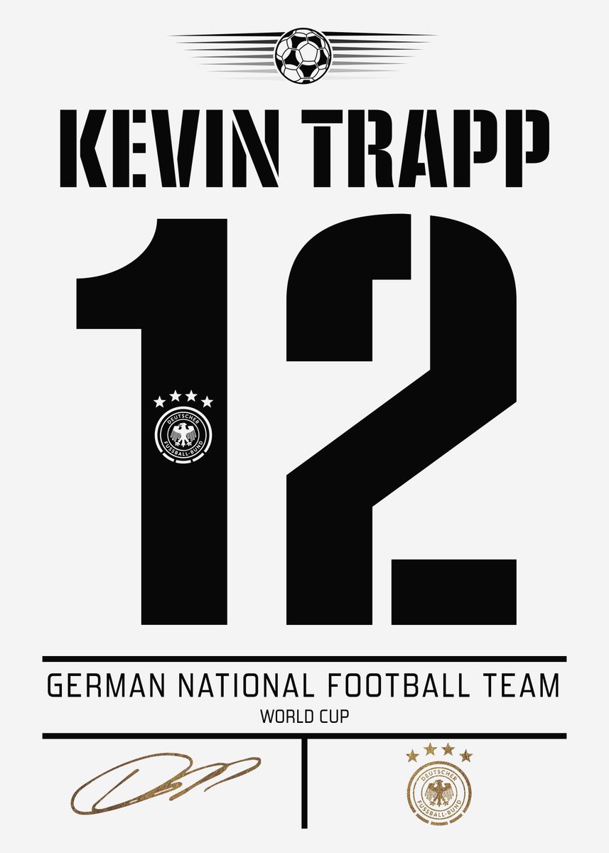 'Kevin Trapp' Poster, picture, metal print, paint by Evan Arrington ...