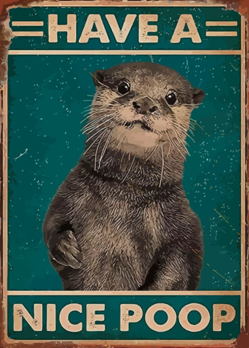 'Funny WC Have A Nice Poop' Poster, picture, metal print, paint by ...