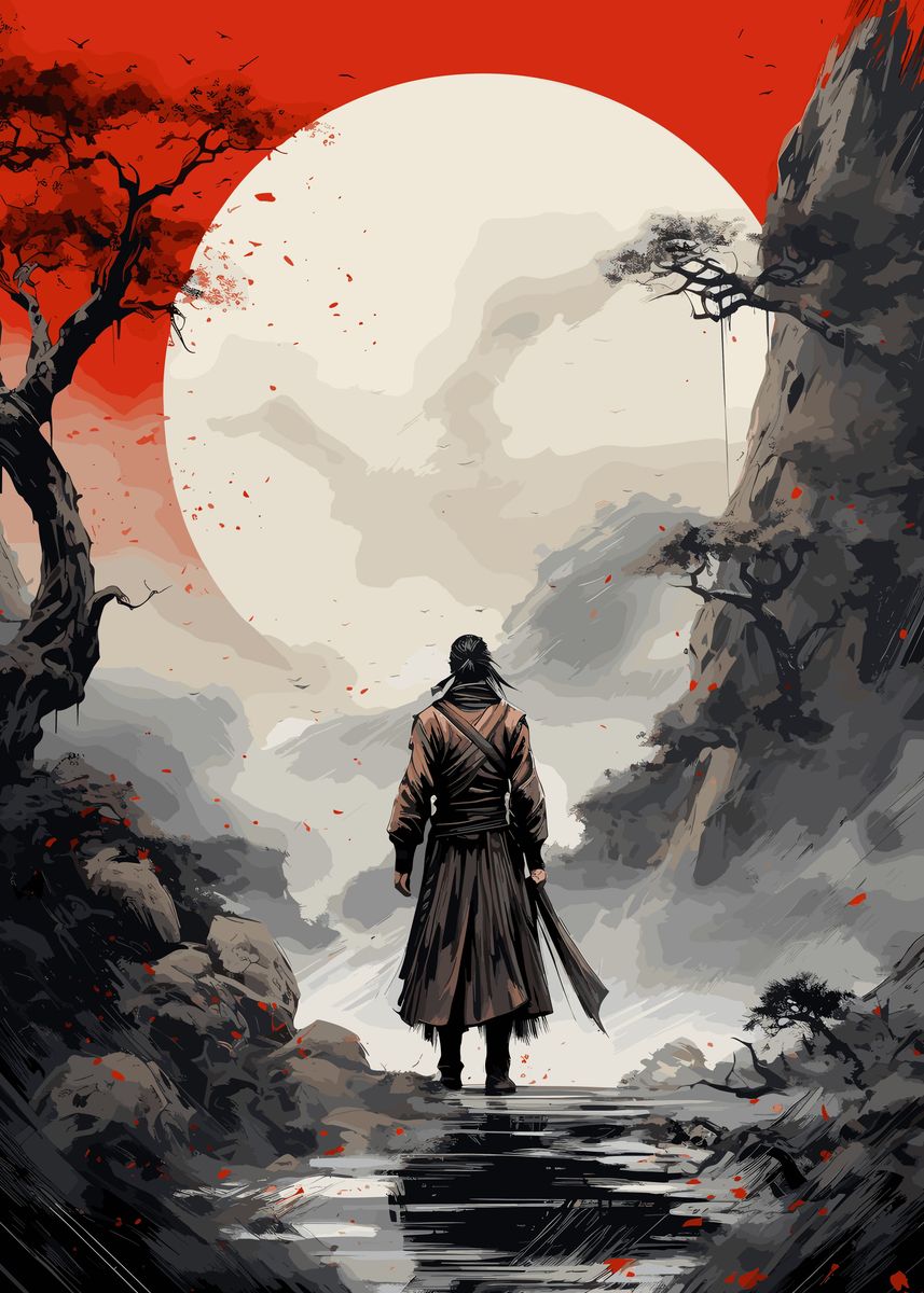 'Japanese Samurai' Poster, picture, metal print, paint by PosterSociety ...