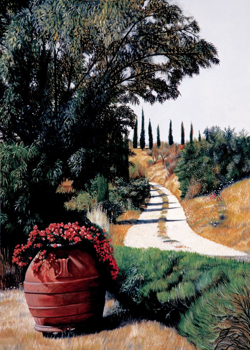 'Tuscan Summer Road' Poster, picture, metal print, paint by Matthew ...