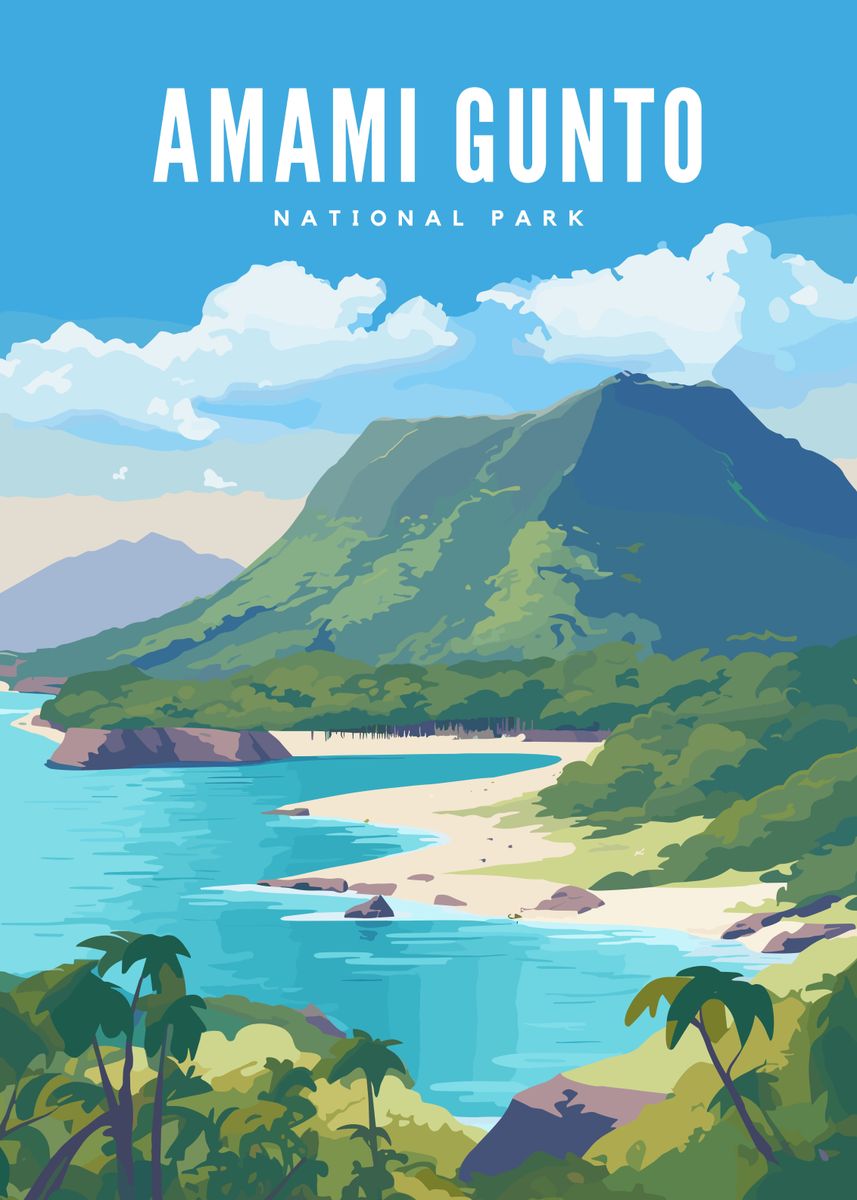 'Amami Gunto National Park' Poster, picture, metal print, paint by Mark ...