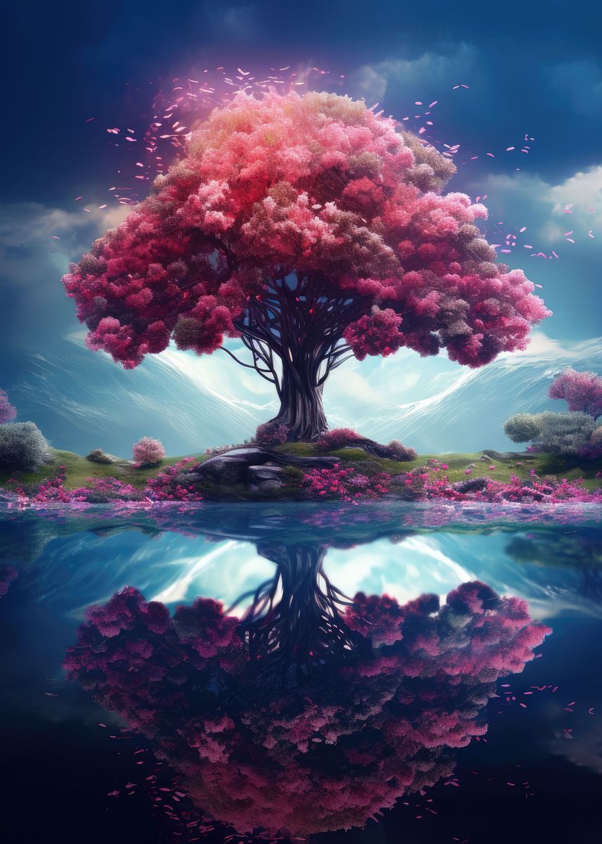 'The Spring Tree Of Life' Poster, picture, metal print, paint by ...