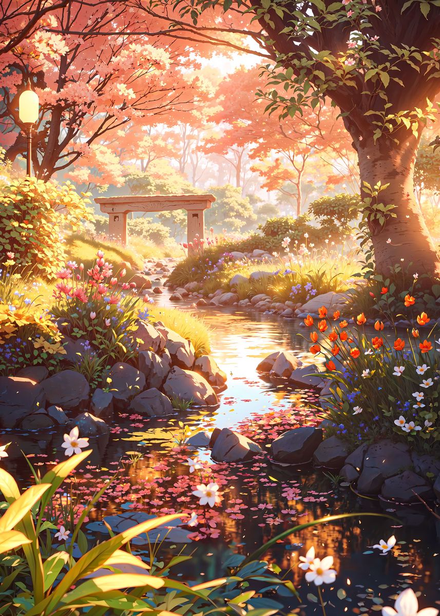 'Spring Shores' Poster, picture, metal print, paint by SideygitArt ...