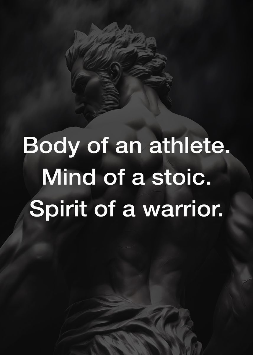 'Athlete Stoic Warrior' Poster, picture, metal print, paint by Vars | Displate