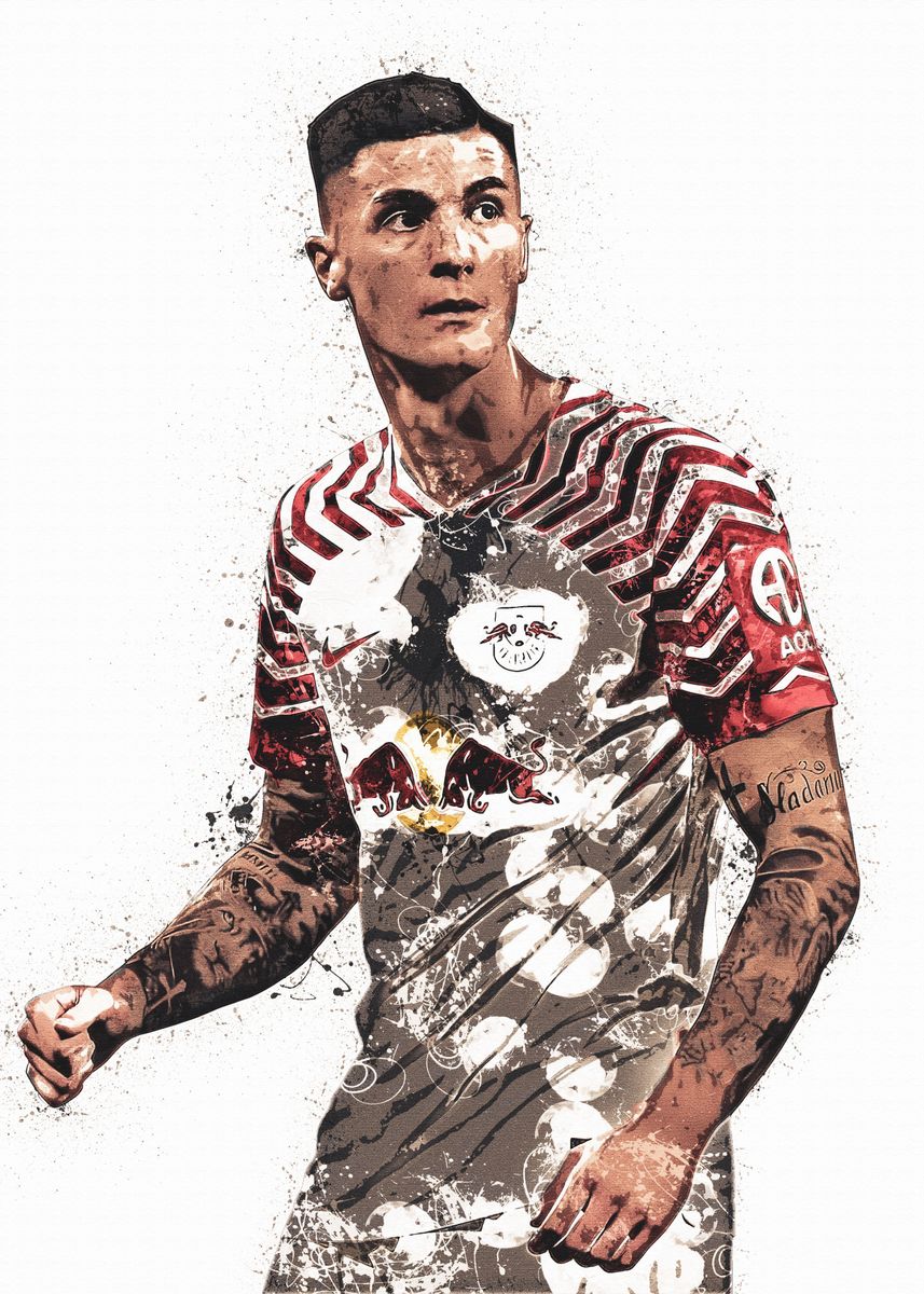 'Benjamin Sesko' Poster, picture, metal print, paint by RickyEKelly ...