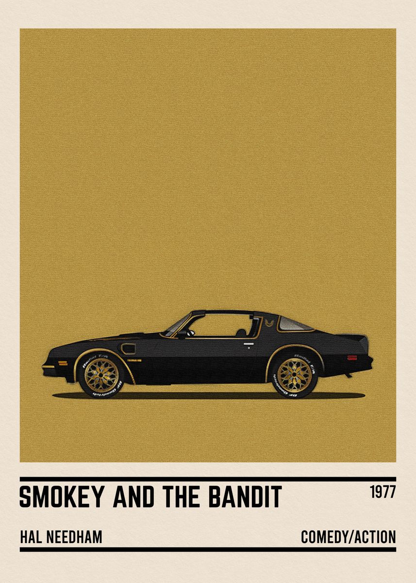 'Smokey and the Bandit car ' Poster, picture, metal print, paint by ...