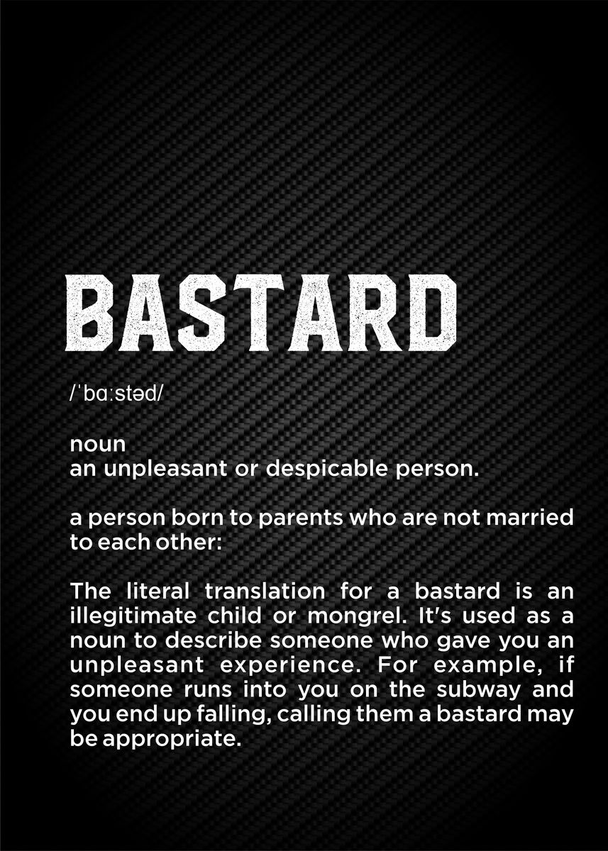 'bastard' Poster, picture, metal print, paint by Cool Metalic Projects ...
