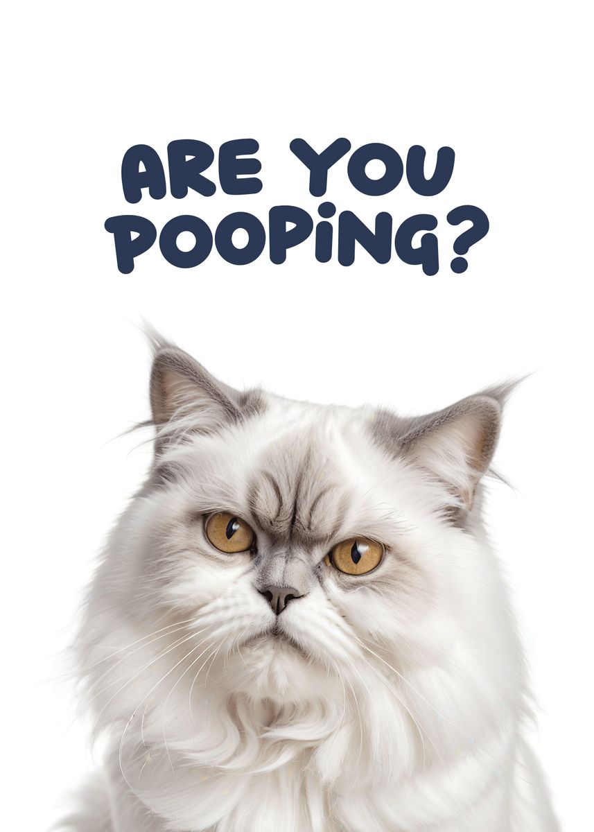 'Funny cat toilet ' Poster, picture, metal print, paint by Ji wong ...