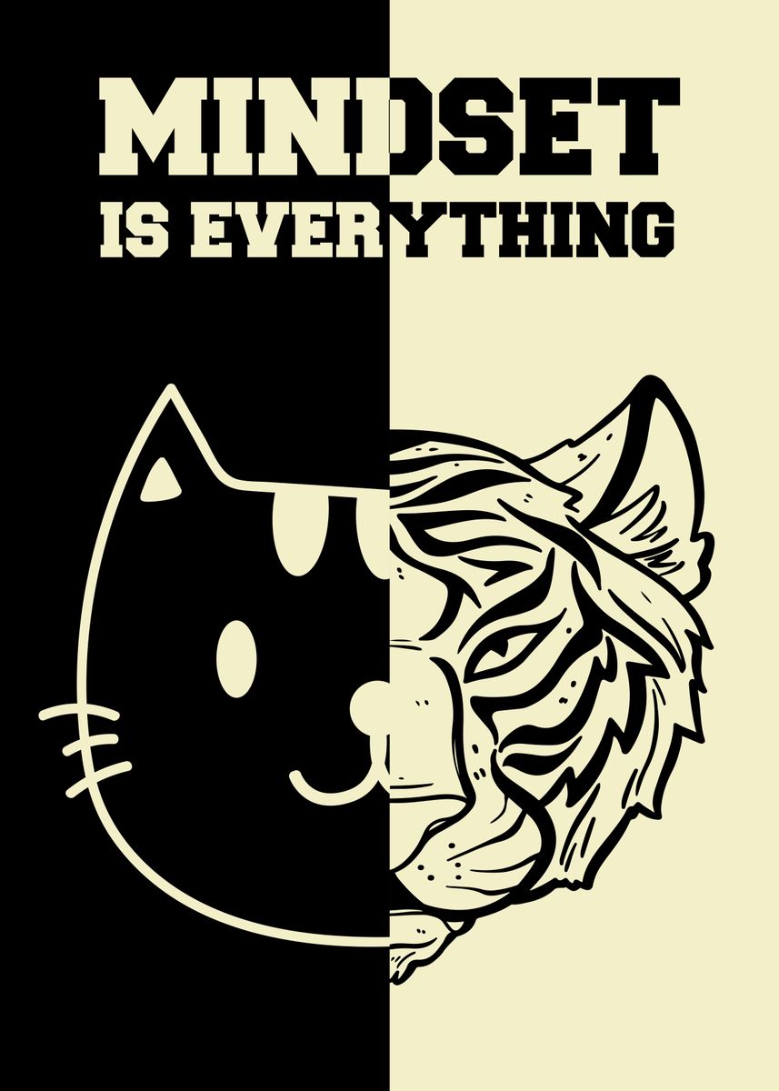 'Mindset Is Everything 2' Poster, picture, metal print, paint by ...
