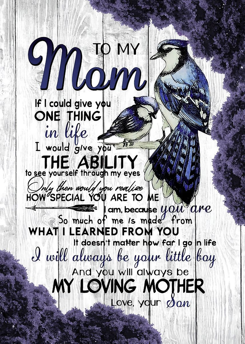 'To My Mom ' Poster, picture, metal print, paint by Nice Pictures ...
