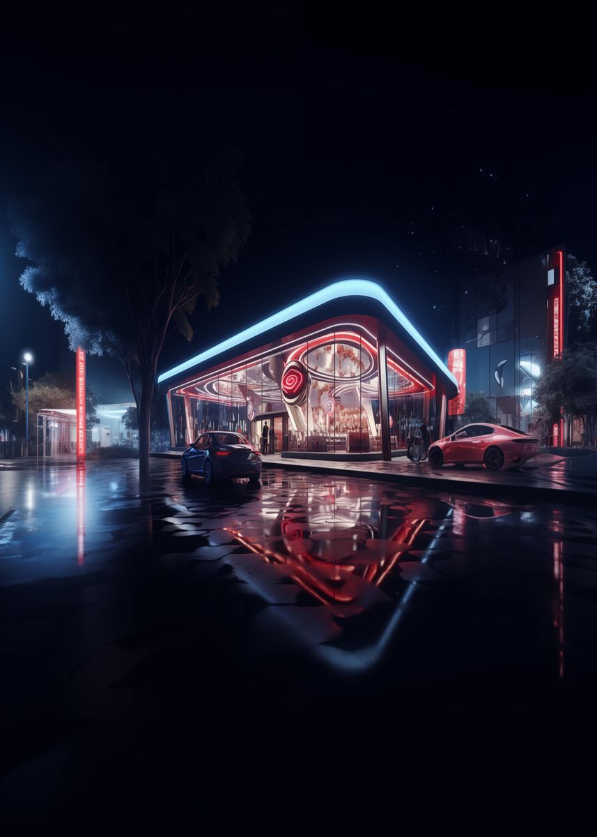 'Neo Utopia' Poster, picture, metal print, paint by mungaa600 | Displate