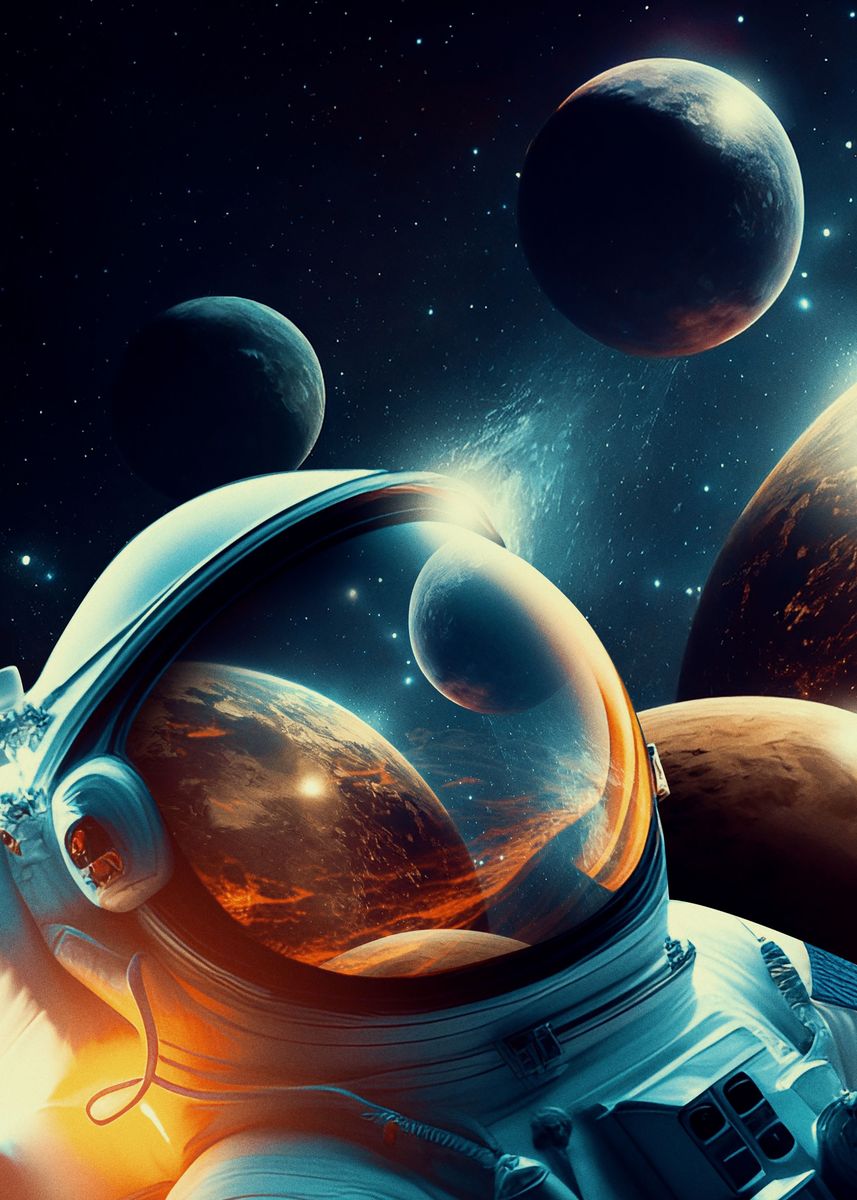 'Space 05' Poster, picture, metal print, paint by Is Rough | Displate