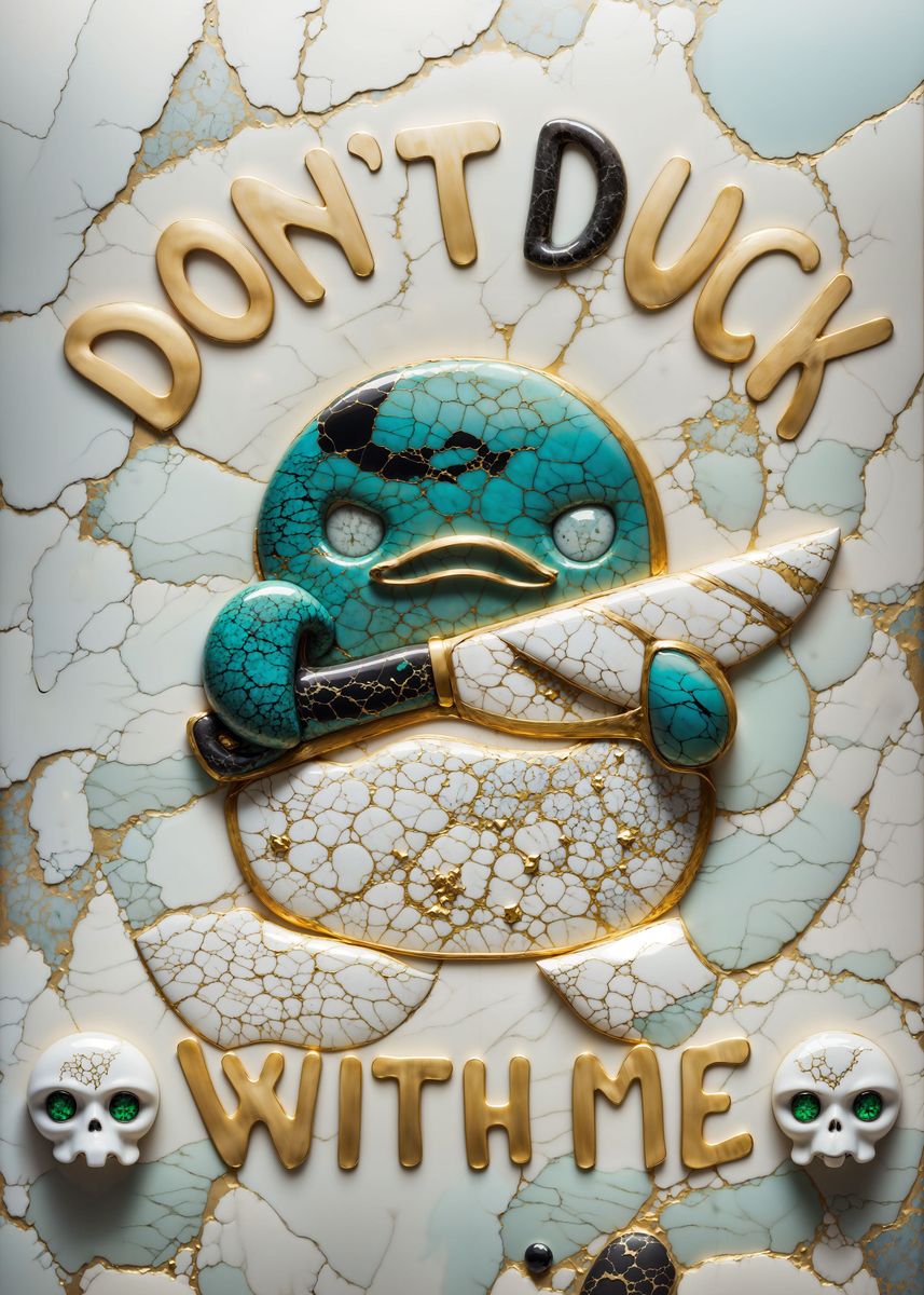 'Dont Duck With Me Jade' Poster, picture, metal print, paint by DVArt | Displate