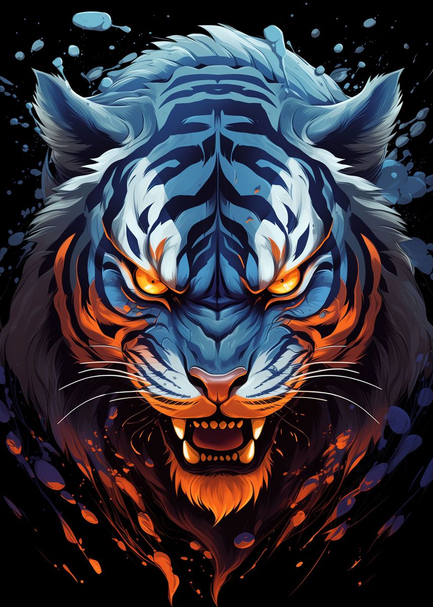 'Tiger ultra instinct' Poster, picture, metal print, paint by AB5 ...