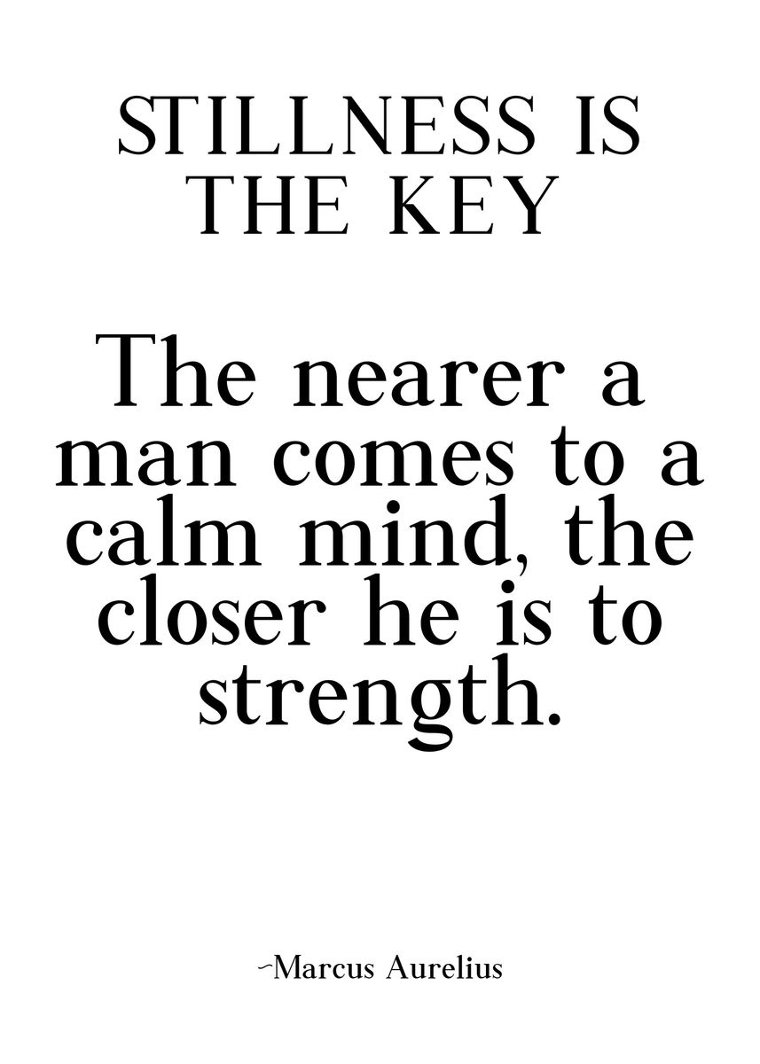 'Stillness Is The Key' Poster, picture, metal print, paint by Wezt ...