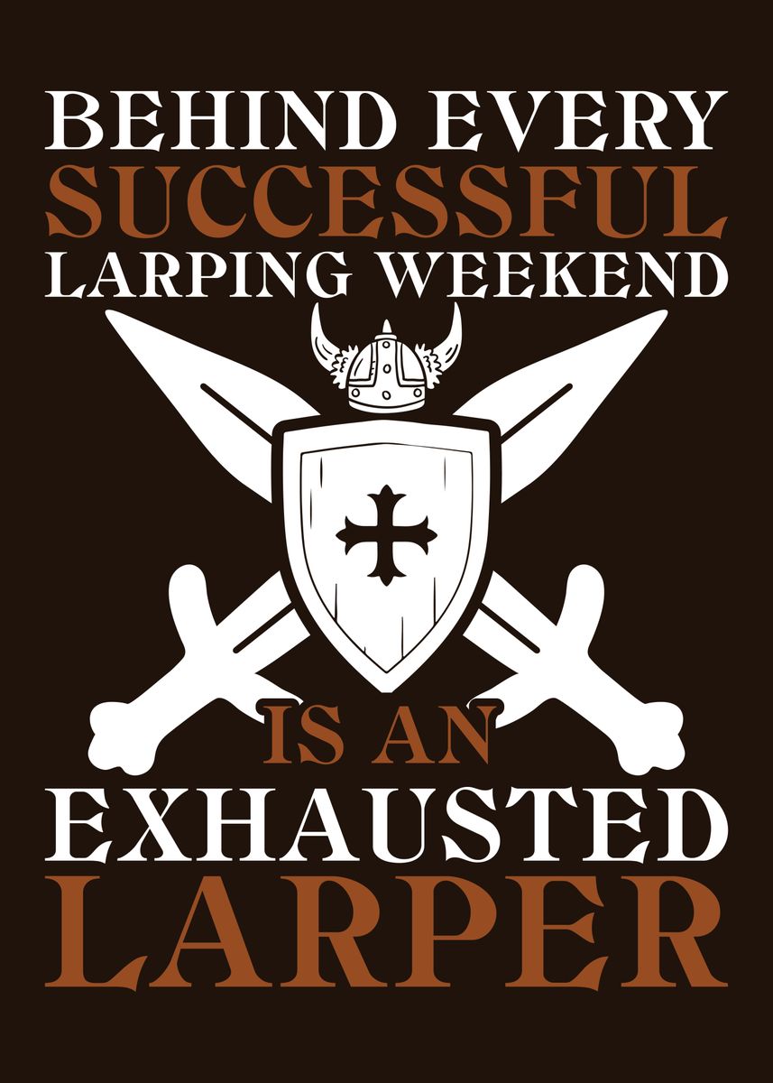 'LARP Live Action Role Play' Poster, picture, metal print, paint by ...
