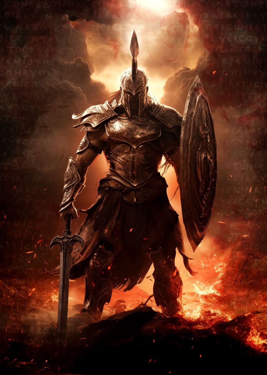 'Ares' Poster, picture, metal print, paint by the Moooh | Displate