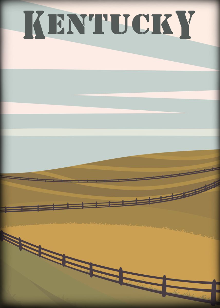 'Kentucky' Poster, picture, metal print, paint by Kaye Whitesel | Displate