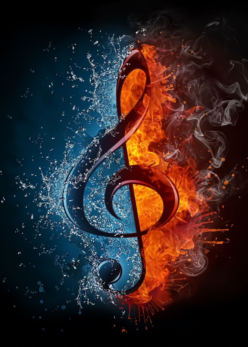 'Treble Clef Note' Poster, picture, metal print, paint by stu paice ...