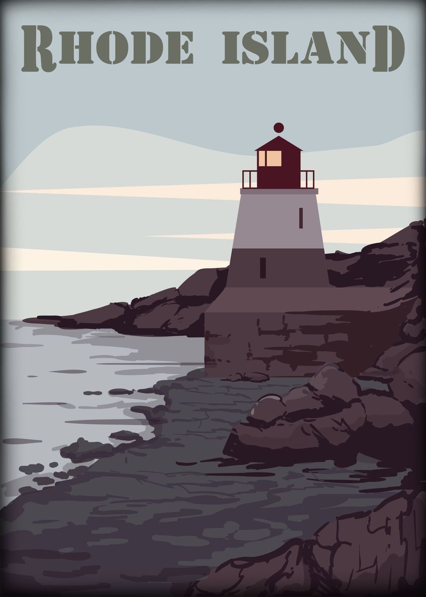 'Rhode island' Poster, picture, metal print, paint by Kaye Whitesel ...
