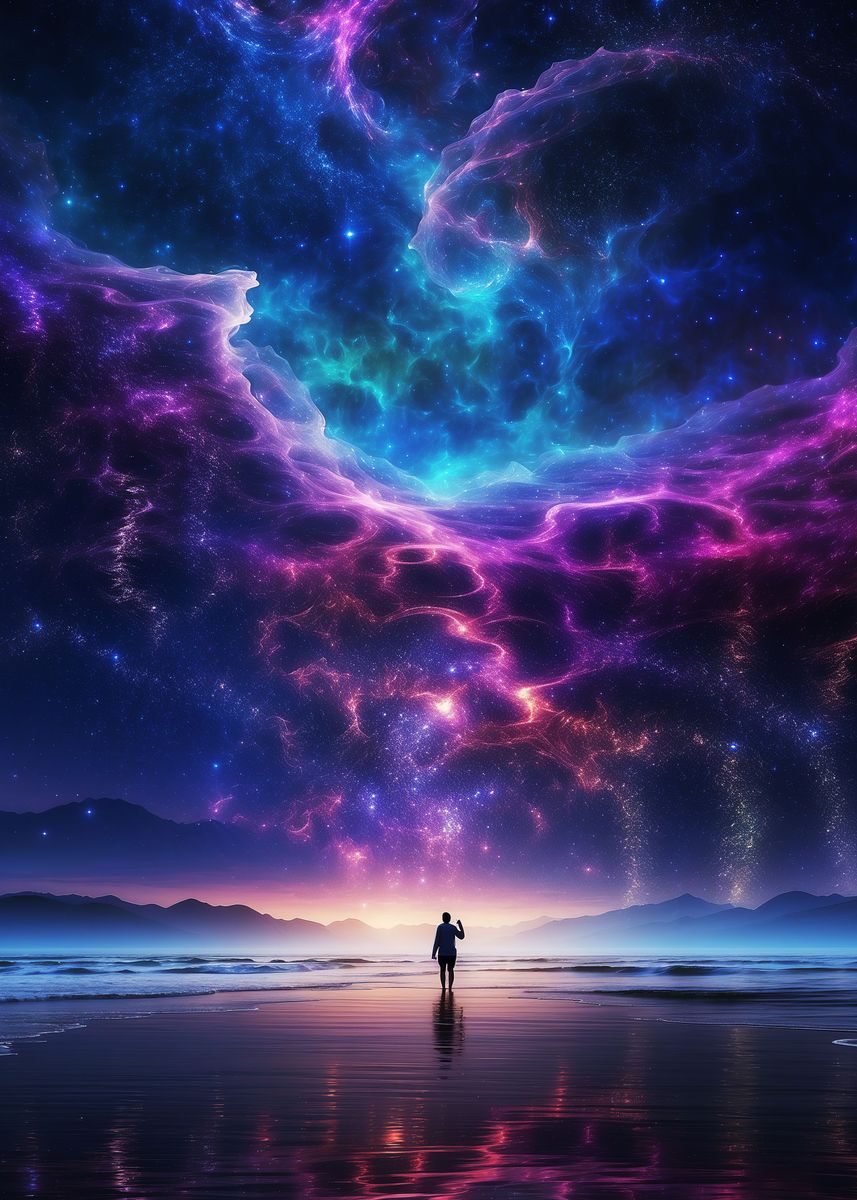 'Lonely In Space' Poster, picture, metal print, paint by QTK Design ...