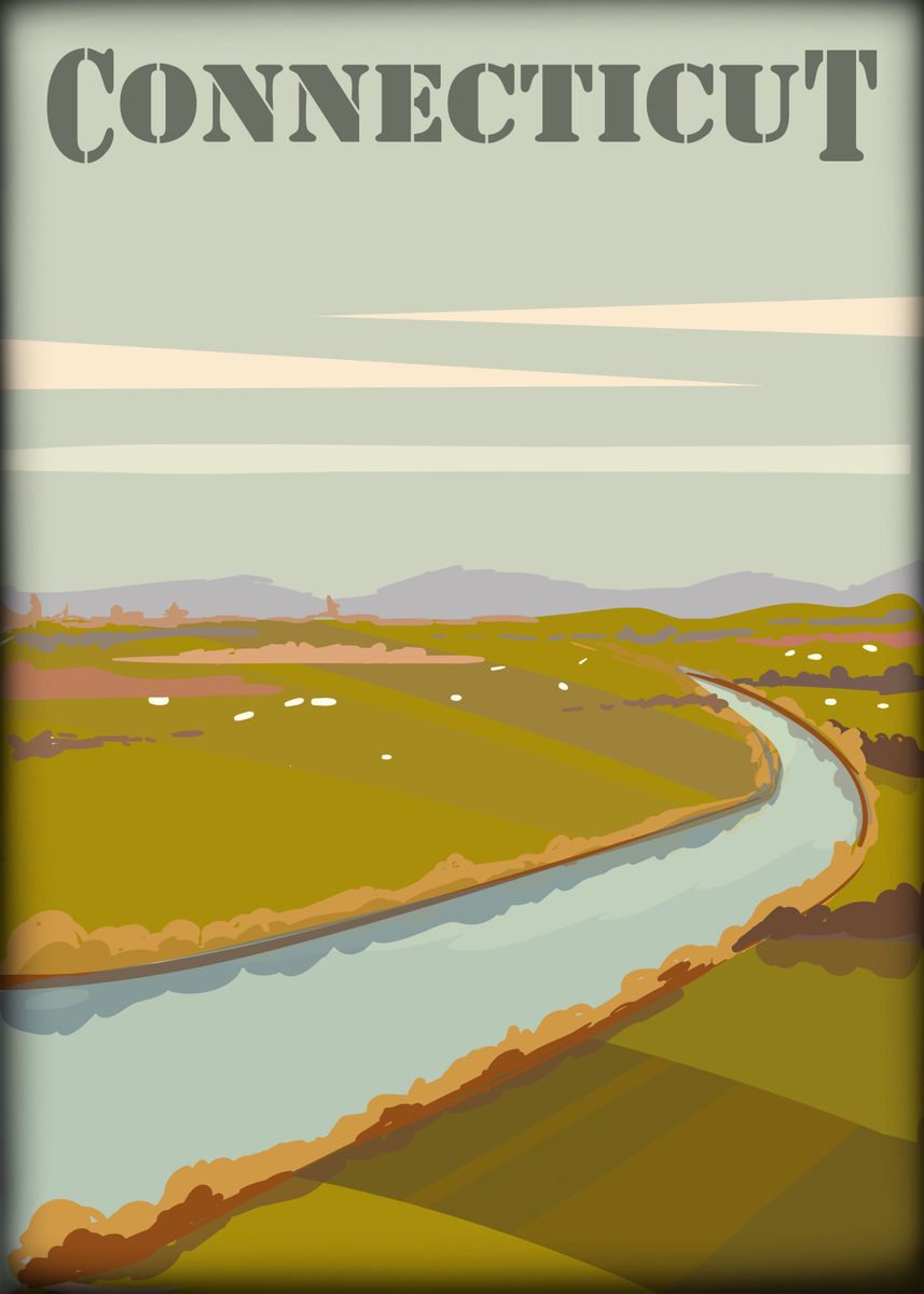 'Connecticut' Poster, picture, metal print, paint by Kaye Whitesel ...