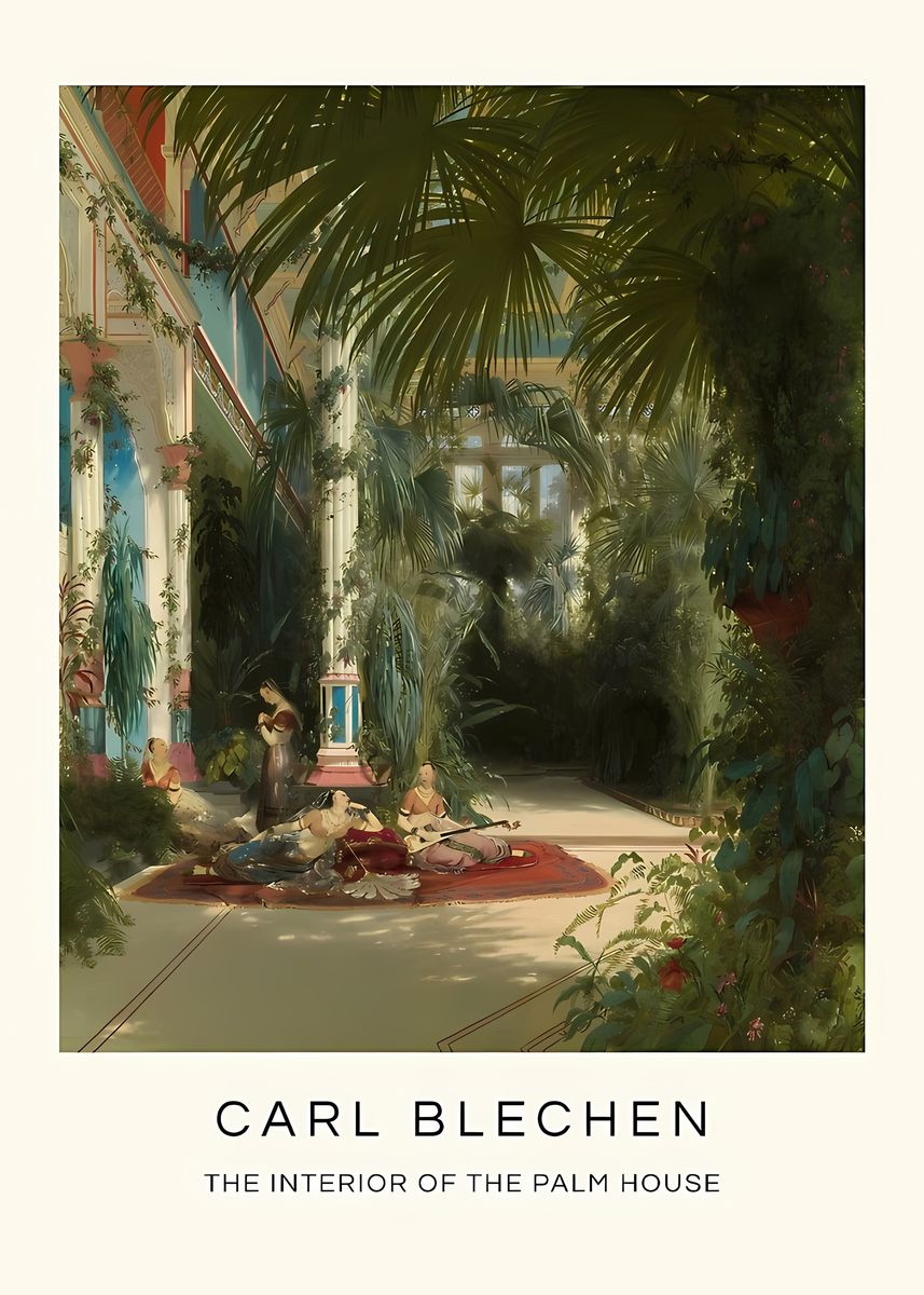 'Interior of the Palm House' Poster, picture, metal print, paint by ...