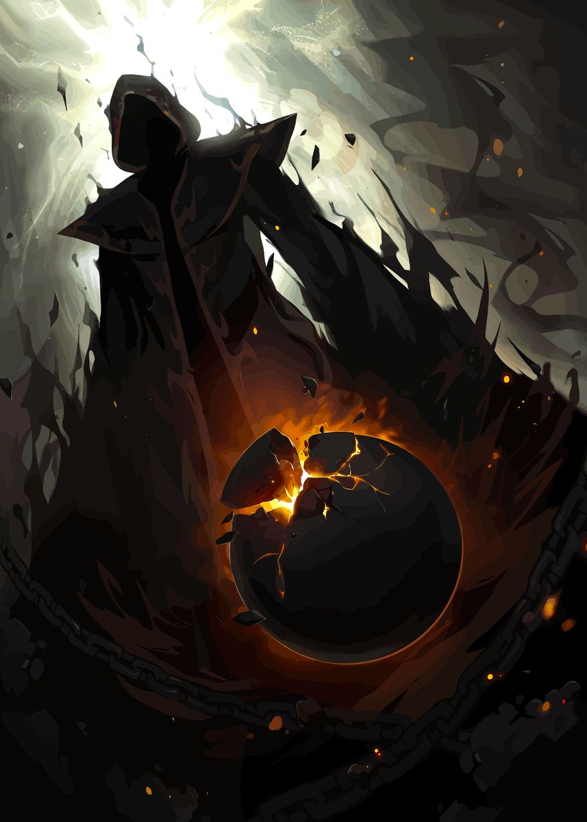 'Black Mage' Poster, picture, metal print, paint by Goldfingers | Displate