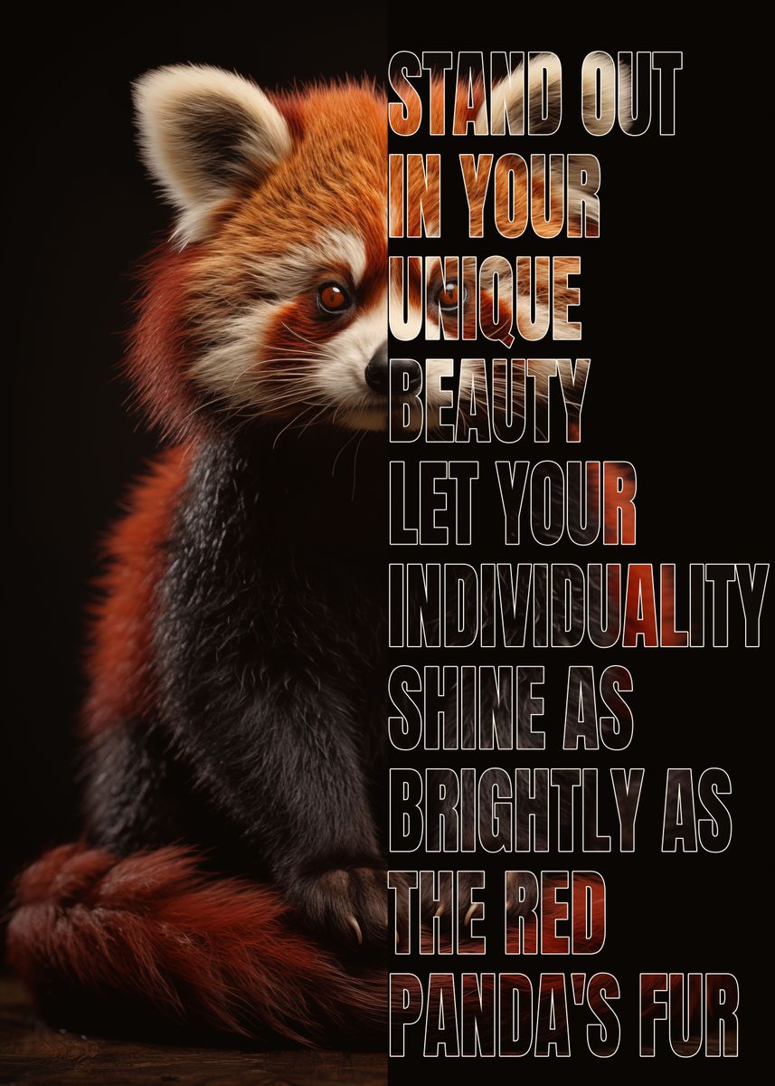 'Panda Wisdom Motivation ' Poster, picture, metal print, paint by ...