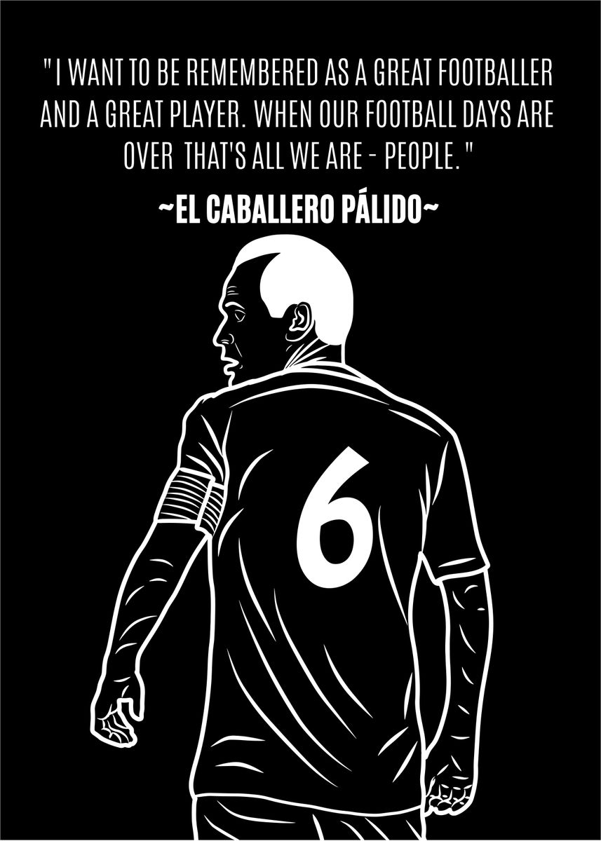 'Iniesta Football Quote' Poster, picture, metal print, paint by MASTER ...