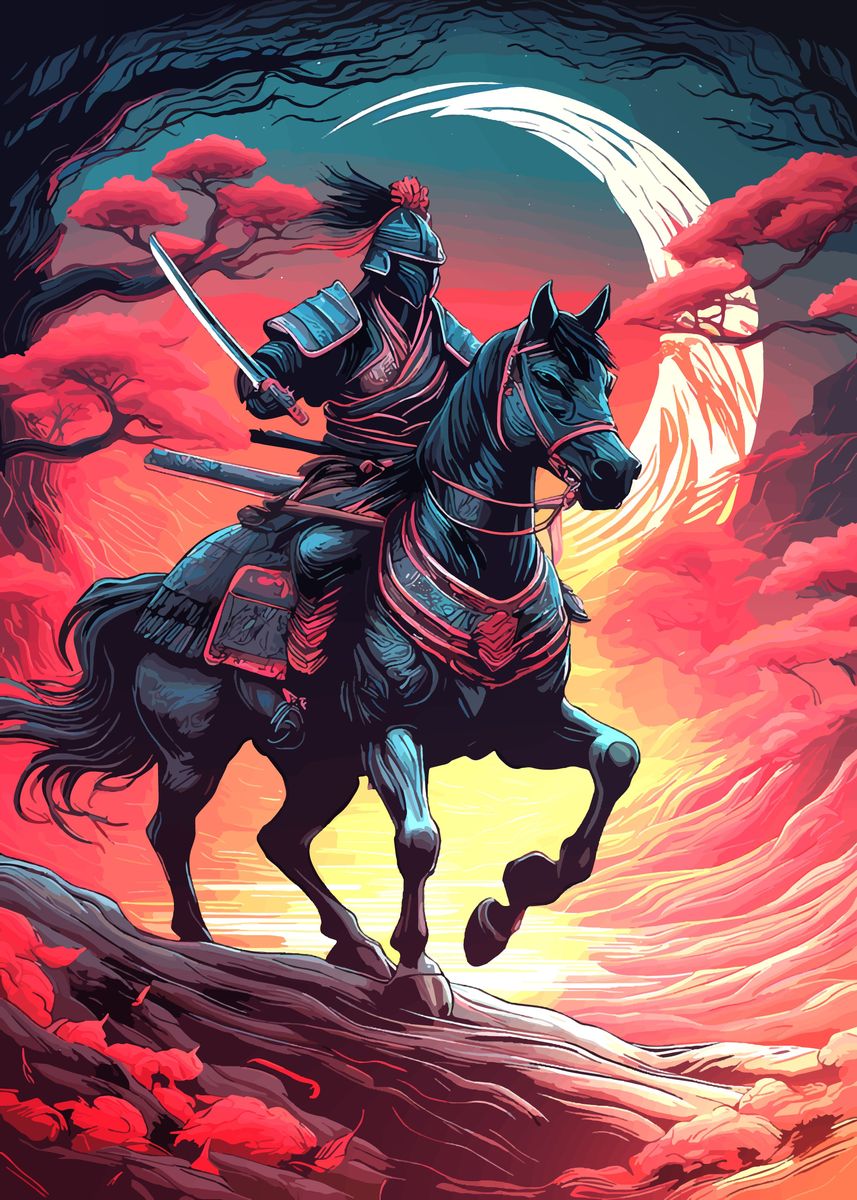 'samurai Warrior ' Poster, picture, metal print, paint by Live Art ...