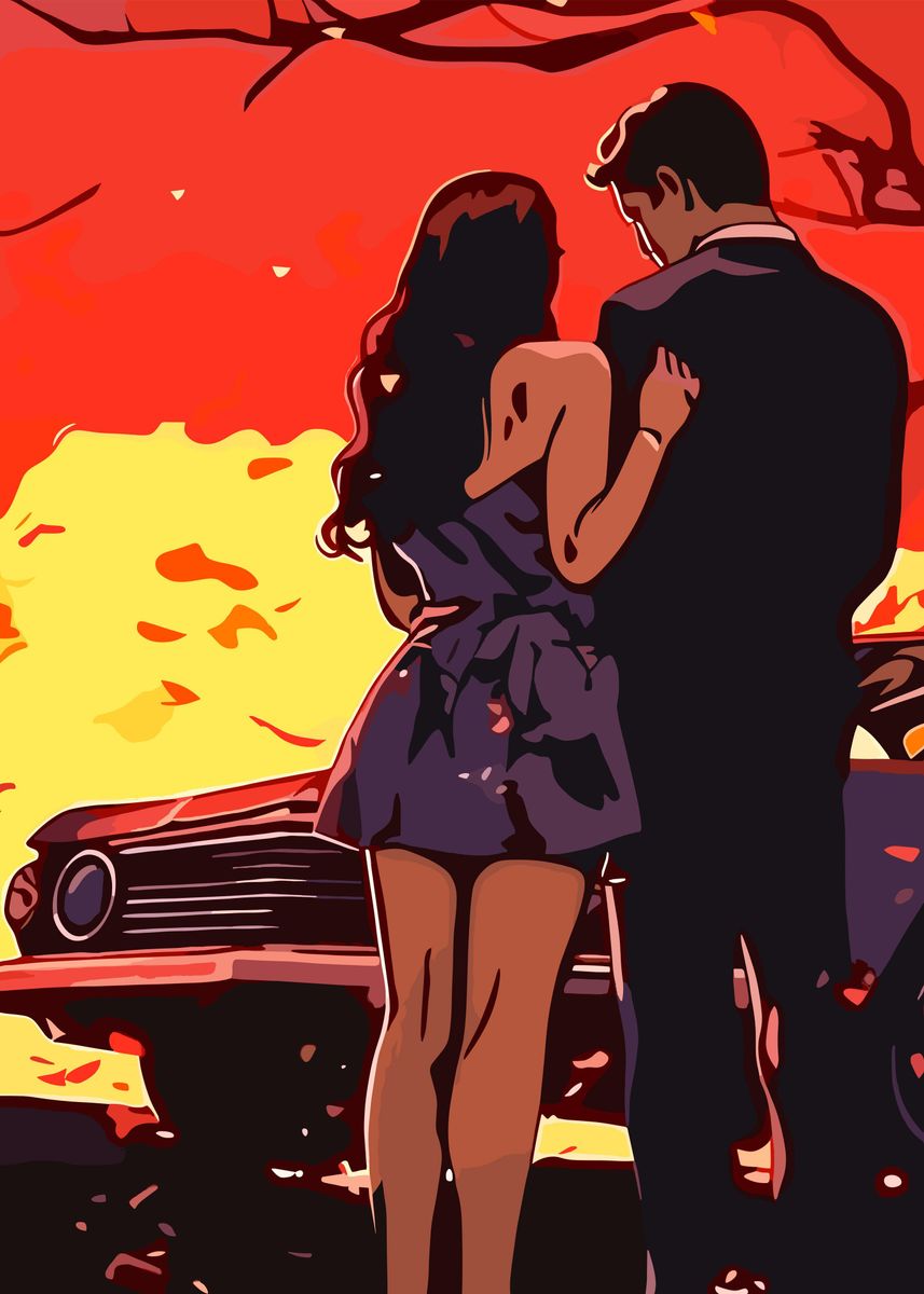 'In Flames' Poster, picture, metal print, paint by Howling Wolf | Displate