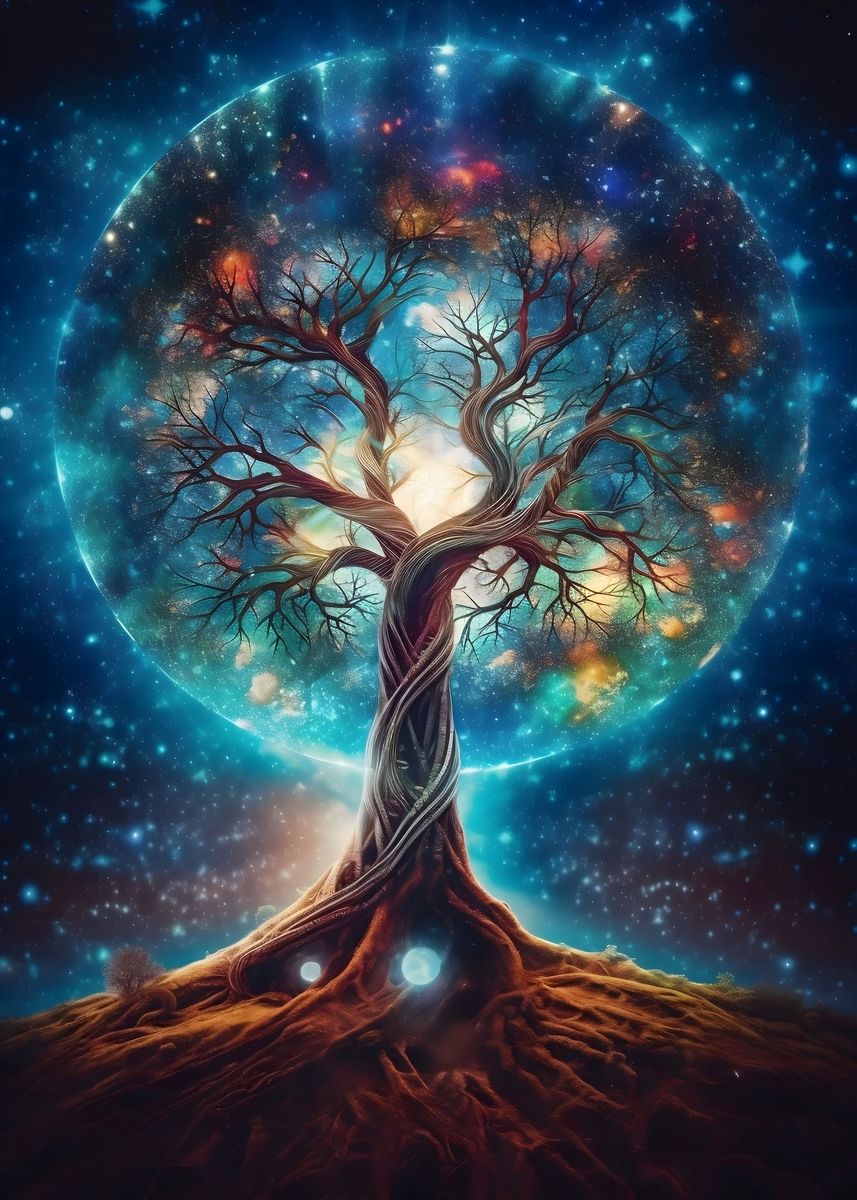 'Cosmic Tree of Life' Poster, picture, metal print, paint by Creative ...