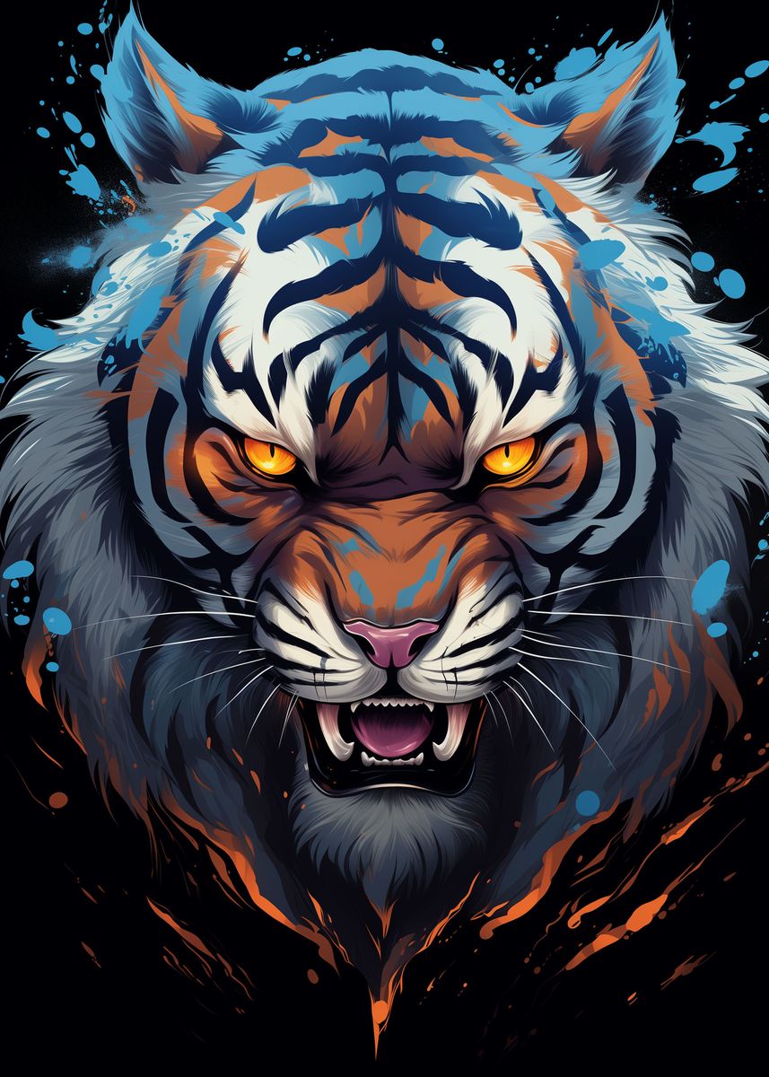 'Tiger ultra' Poster, picture, metal print, paint by AB5 Collections | Displate