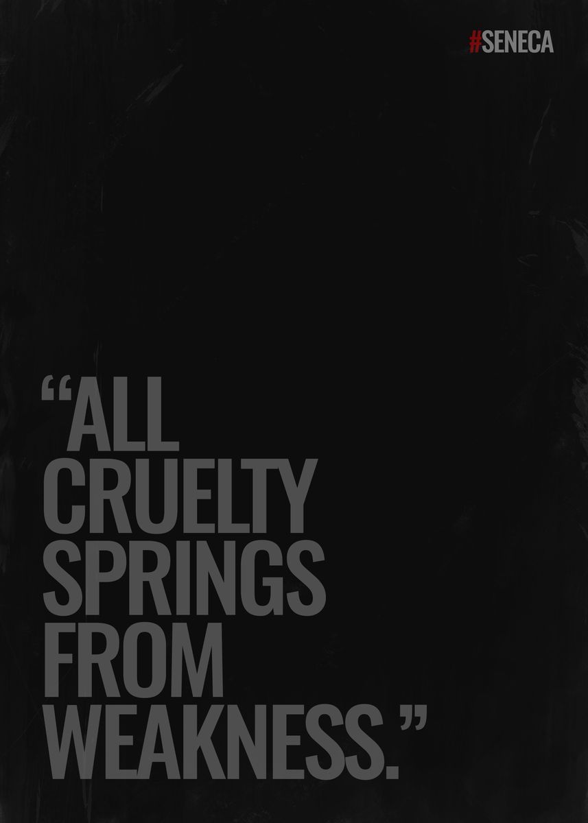 'Seneca' Poster, picture, metal print, paint by WiseWordsWonders | Displate