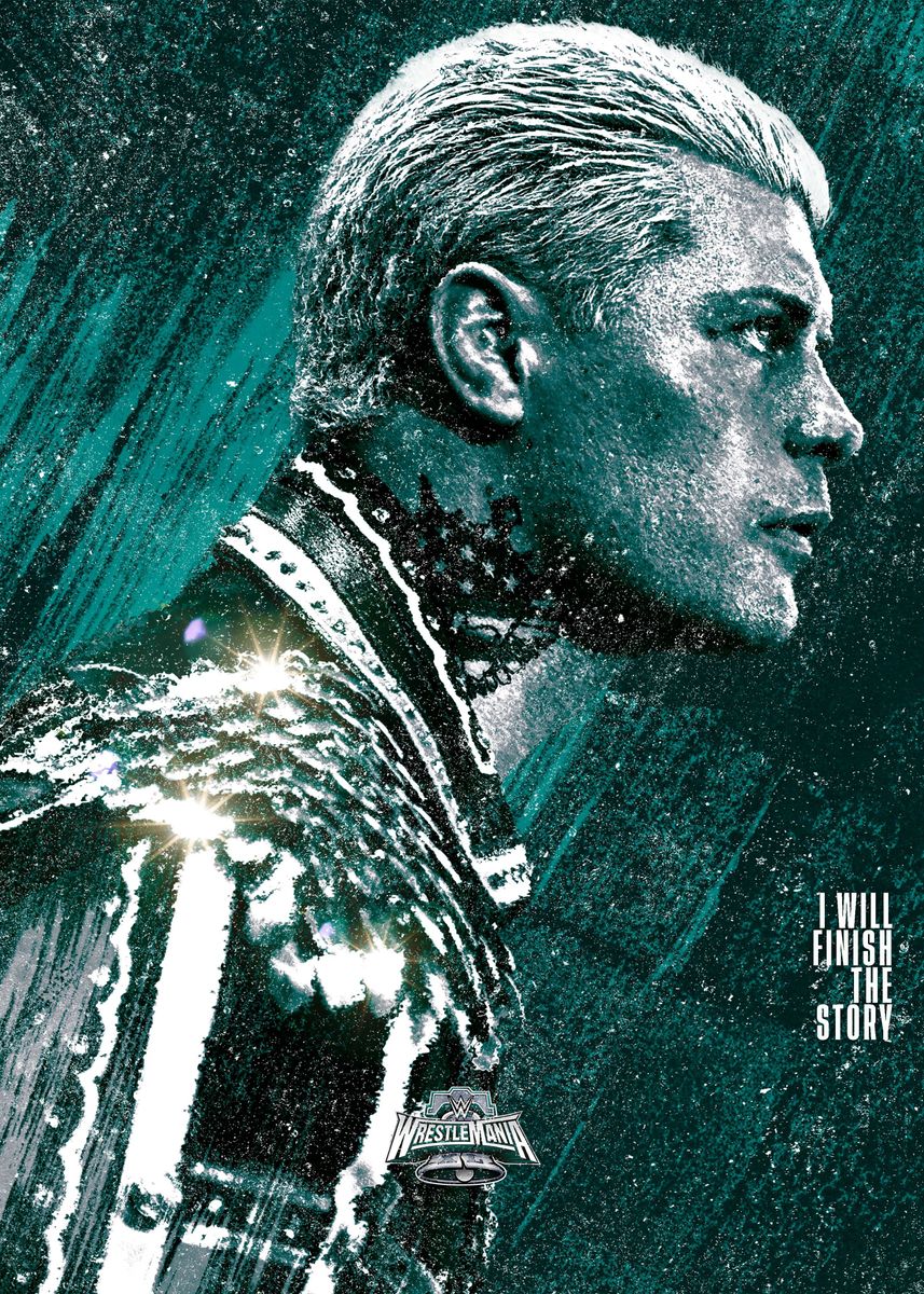 'Cody Rhodes WM40' Poster, picture, metal print, paint by Ricky Caneso ...