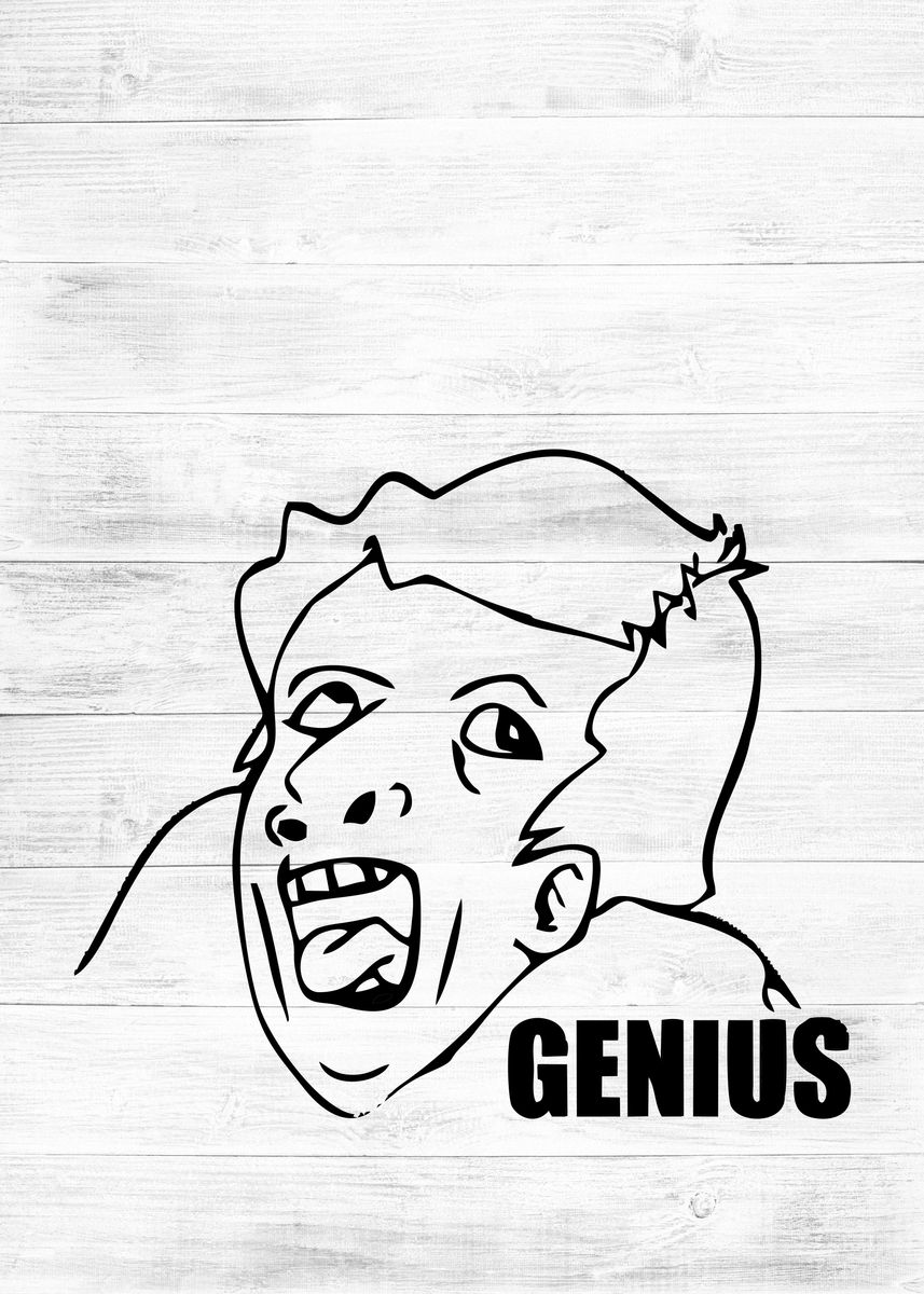 'genius ' Poster, picture, metal print, paint by Top Collection Metalic ...