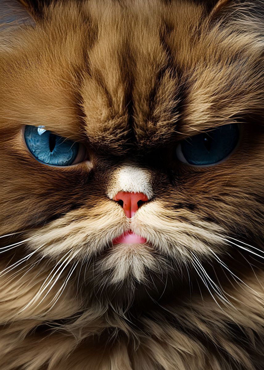 'Grumpy Cat Stare' Poster, picture, metal print, paint by Danan Putra ...