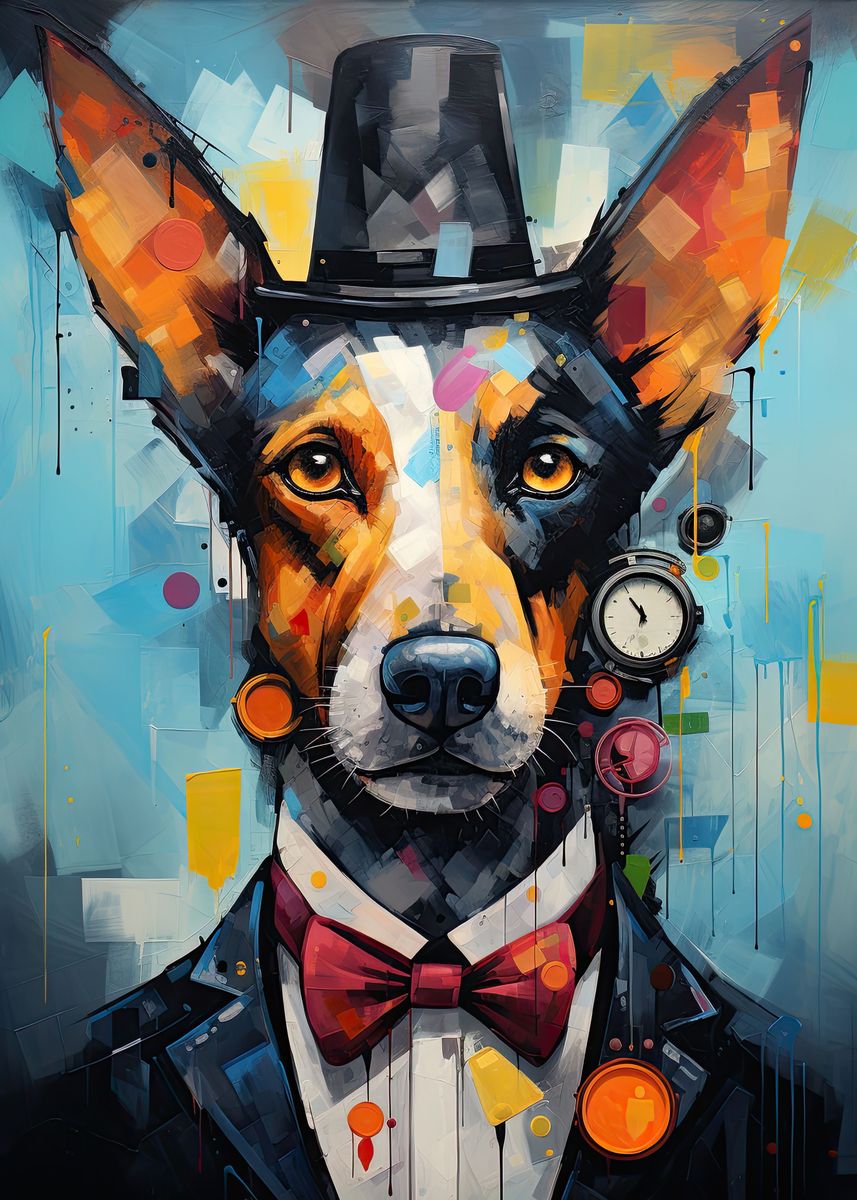 'Dapper Dog' Poster, picture, metal print, paint by Jensen Art Co ...