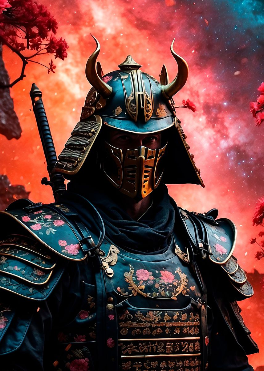 'samurai galactic' Poster, picture, metal print, paint by EDSON RAMOS ...