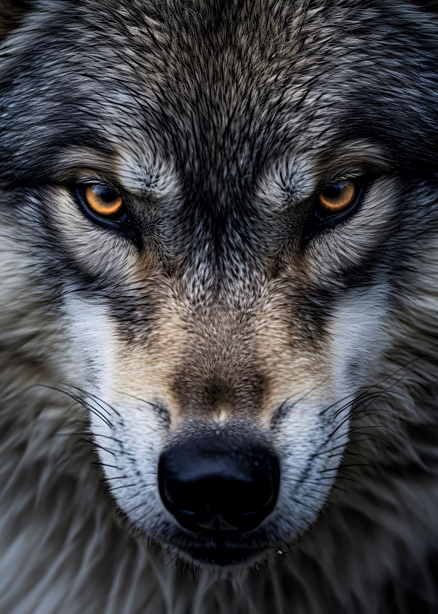 'Majestic Gray Wolf' Poster, picture, metal print, paint by Danan Putra ...