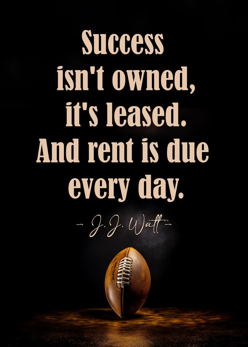 'Success isnt owned' Poster, picture, metal print, paint by Bobby World ...