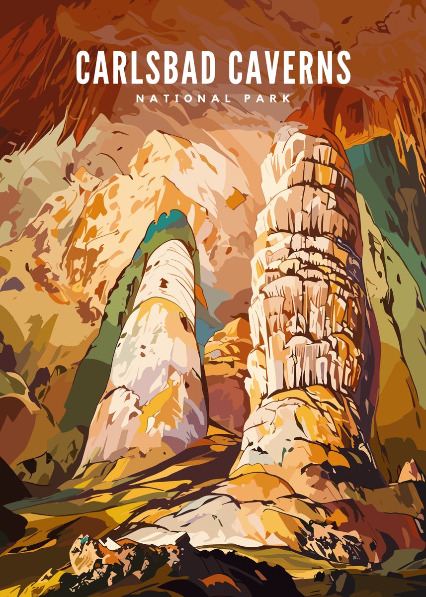 'Carlsbad Caverns Nat Park' Poster, picture, metal print, paint by Mark ...